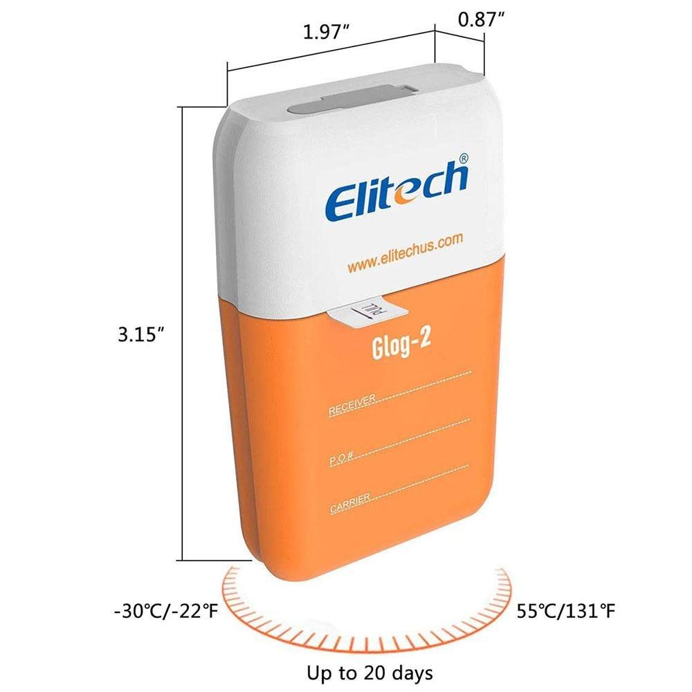 Elitech Glog-2 4G реєстратор температури з GPRS трекінгом та датчиком освітлення, -30 до +55 °C ...